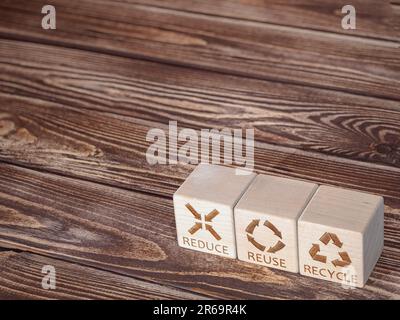 Reduce, Reuse, and Recycle symbols as a resources conservation concept Stock Photo - Alamy