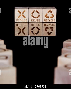 Reduce, Reuse and Recycle symbols as a modern model of business development strategy Stock Photo ...