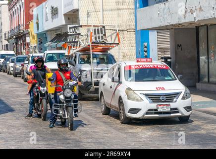 Taximeter metered taxi car in city centre, Merida, Yucatan State ...
