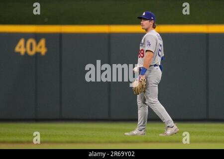 Los Angeles Dodgers' Jonny DeLuca sits in the dugout during in the ...