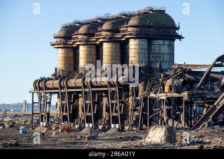 The Redcar Blast Furnace after Demolition, Former Steel Works Site ...