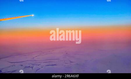 Beautiful photograph flying over Greenland and Terra Nova at the North ...