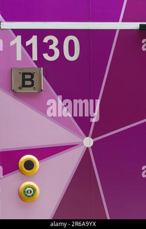 V Line train graphic signage and information detail for regional rail ...