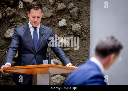 THE HAGUE - Eelco Heinen vvd in the House of Representatives during a ...