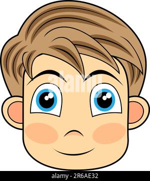 Boy with face and no face illustration Stock Vector Image & Art - Alamy