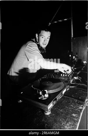 DJ Jon Carter on the decks playing at a BBC Radio Event at Clwb Ifor ...