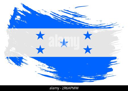 Honduras hand drawn grunge style flag icon set. Honduran banner in ...