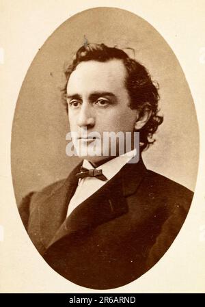 Edwin Booth (1833-1893), American actor, in costume as Hamlet. Photo by J. Guerney, ca. 1870 ...