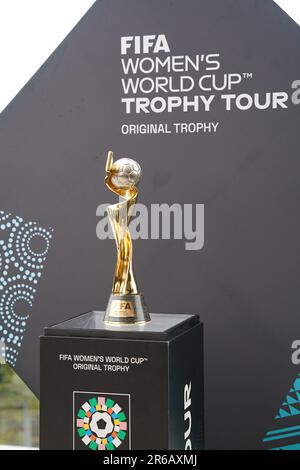 Sydney. 8th June, 2023. Photo taken on June 8, 2023 shows the FIFA ...