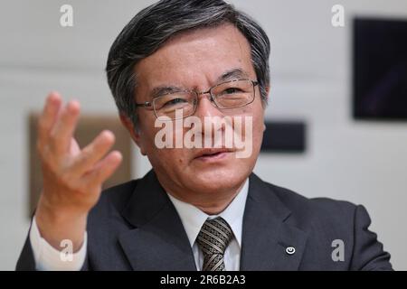Akira Shimada, President and CEO of NTT( Nippon Telegraph and Telephone ...