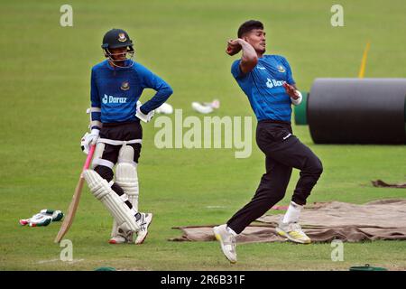 Uncapped fast bowler Mohammad Musfik Hasan attends practice session at ...