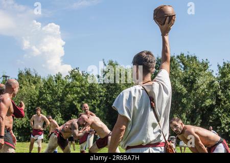 Merida, Spain - June 3th, 2023: Harpastum match re-enactment, ancient ...