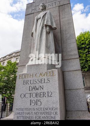 Edith Cavell Statue, London, England, UK, GB Stock Photo - Alamy