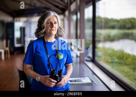Anne-Marie McDevitt, RSPB NI Head of Species, at RSPB Belfast's Window ...