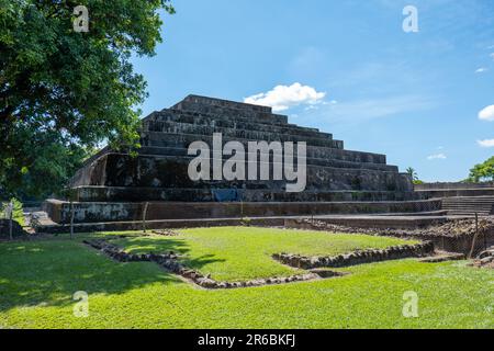 Main Structure of the Mayan Pyramids of Tazumal Site in Salvador, an ...