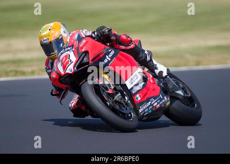 ELKHART LAKE, WI - JUNE 05: Team Royal Enfield BTR rider Kayleigh Buyck ...
