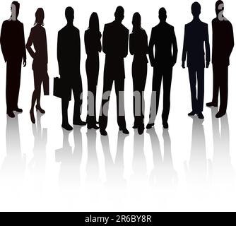 Business team - vector silhouettes Stock Vector Image & Art - Alamy