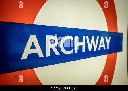 LONDON- MARCH 21, 2023: Archway Underground Station, a Northern Line ...