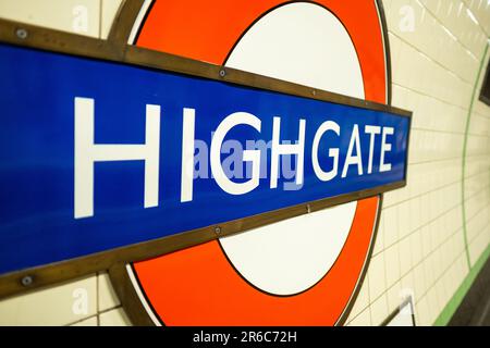 LONDON- MARCH 21, 2023: Highgate Underground Station, a Northern Line ...