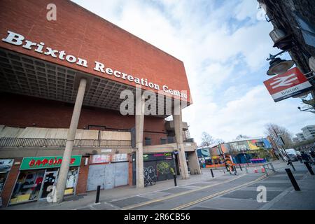 LONDON, MARCH 2023: Brixton Recreation Centre. A multi use sports ...