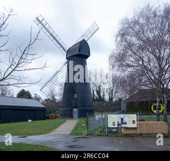 London, Brixton- March 10, 2023: Brixton Windmill, an historic and ...