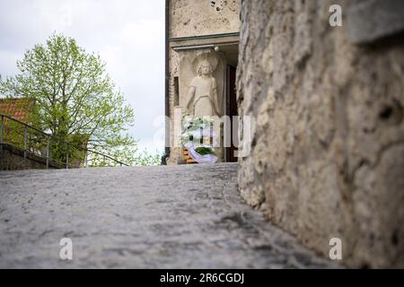 Lenningen, Germany, April 30 2023: Martinskirche Oberlenningen ...