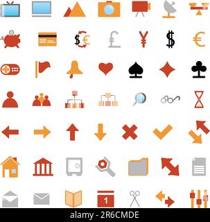 Collection of different icons for using in web design. Set #1 Stock ...