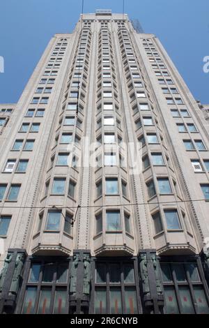 The Boerentoren is a historic art-deco building in Antwerp, Belgium ...