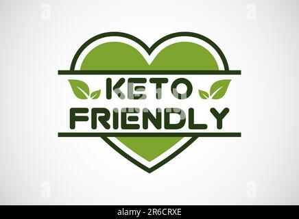 Keto friendly icon. Keto friendly and organic labels sign. Healthy ...