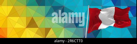 Large Peru flag waving in the wind Stock Photo - Alamy