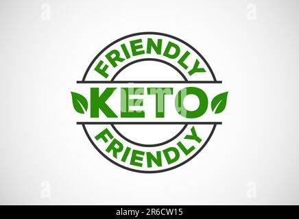 Keto friendly icon. Keto friendly and organic labels sign. Healthy ...