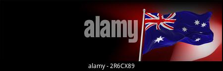 Large flag of Australia waving Stock Photo - Alamy