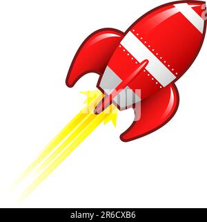 Retro Rocketship - Retro Clipart Illustration Stock Vector Image & Art ...