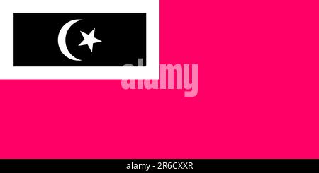 Top view of flag Kuala Terengganu, Terengganu Malaysia. Malaysian ...