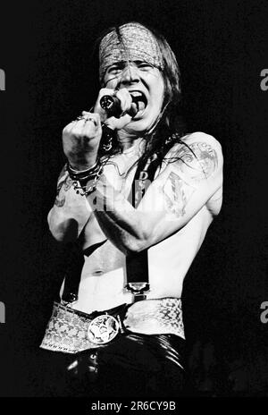 Guns and Roses frontman Axl Rose performing live during the USE YOUR ...
