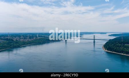 Aerial view of the Tacoma Narrows from above Point Defiance Stock Photo ...