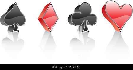 four vector playing cards elements Stock Vector Image & Art - Alamy