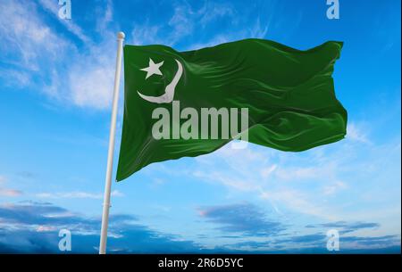 flag of Indo-Aryan ethnoreligious groups Itelmens at cloudy sky ...