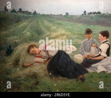 Istvan Csok - Gathering hay (1890) Fine Art Museum, Hungarian, Hungary ...