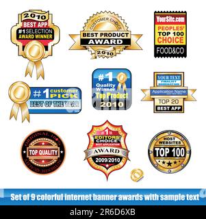 Collection of internet certification award banner for Black backgrounds ...