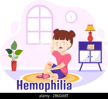 Hemophilia Vector Illustration with Doctor Examining Injured Knee or ...