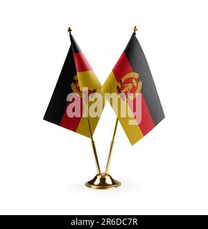 Small national flags of the DDR on a white background Stock Photo - Alamy