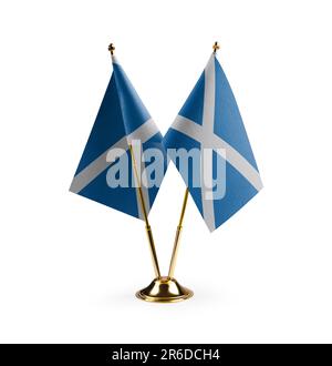 Small national flags of the Scotland on a white background Stock Photo ...