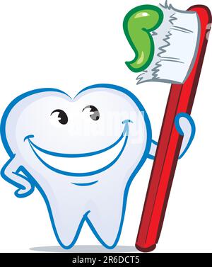 Happy Smiling Tooth Mascot Logo Stock Vector Image & Art - Alamy