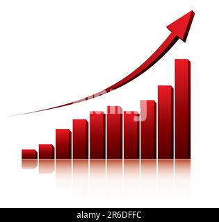 Graph showing rise Stock Vector Image & Art - Alamy