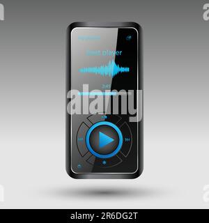 Portable media player editable vector file Stock Vector Image & Art - Alamy