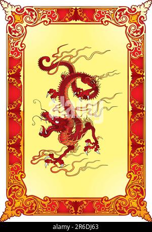 Vintage frame and symbol red fire vector background Stock Vector Image ...
