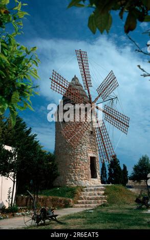 Spain, Balearic Islands, Son Servera, Aerial view of ruins of Iglesia ...