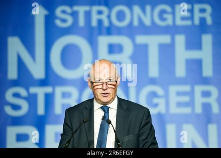 John Stevenson MP speaks during the Northern Research Group conference ...