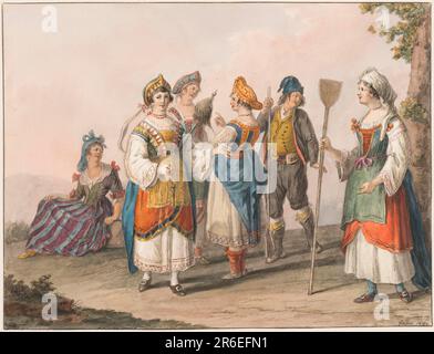 The Three Spinning Women Stock Photo - Alamy